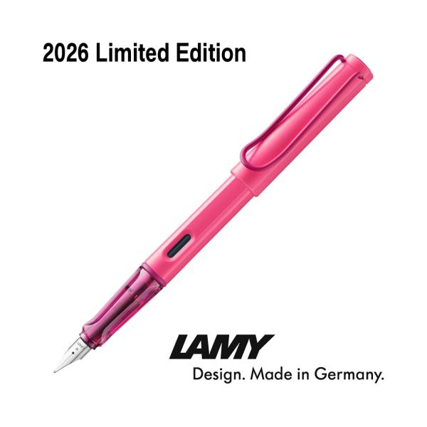 ラミー社の主力モデル「Safari（サファリ）」の2026年限定カラーモデルです！2026年限定カラーは「Neon Yellow（ネオンイエロー）」と「Neon Pink（ネオンピンク）」・・・視認性の高い発色の良さと鮮烈なインダストリアル...