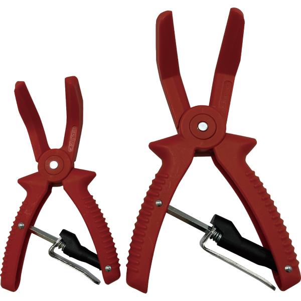 ●ラジェターホースやフューエルホースなどのホース類を挟むことで、液体を遮断するのに最適なツールです。●水や油のついた手で握っても滑りにくいです。●スプリング付で、片手でも作業できます。セット内容/付属品：6インチクランプ 柔軟ホース用(直径...