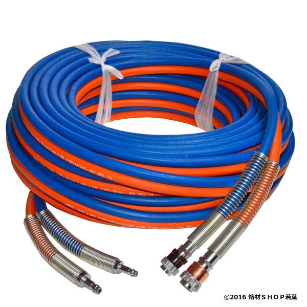 Ｎ.Ｃ.Ｒ社型式：SP55-APOLLO-20m使用可能ガス：酸素＋プロパン内径：酸素（５.０mm）　プロパン（５.０mm）外径：酸素（１１.２mm）　プロパン（１１.２mm）最高使用圧力：酸素（２.０MPa）　プロパン（２.０MPa）ホー...