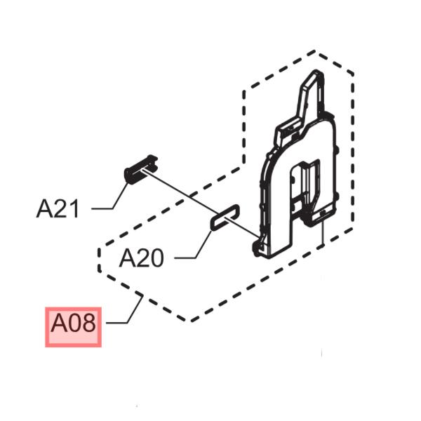 【対応機種】NP-45EF1W / NP-45EF1WPE※A08 ヒータUのみ販売 （A20 マドパッキングＢ含む