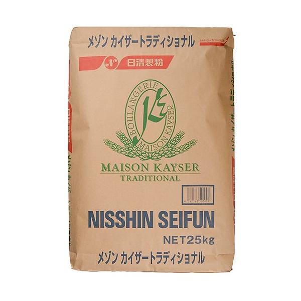 *この商品は業務用です。25kg：クラフト紙袋入蛋白11.6％　灰分0.43％フランスの代表的なパン職人エリック・カイザーと日清製粉で共同開発したプレミアム小麦粉です。ハードブレッドをはじめ、あらゆるパン作りに。メゾンカイザーのオーナー、エ...