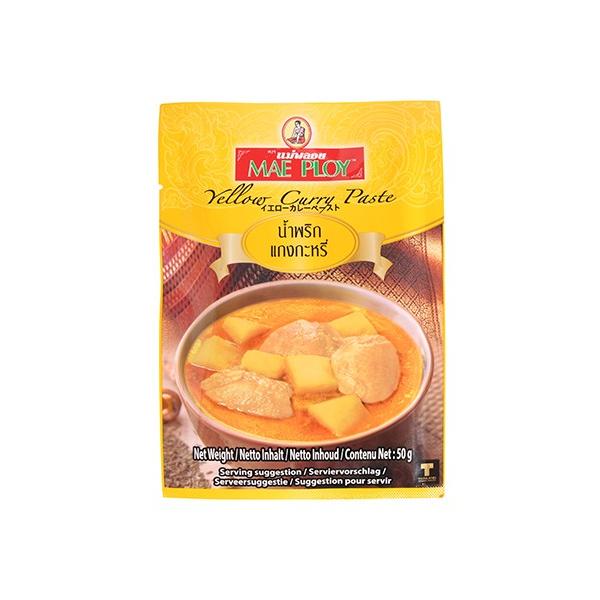 約4〜5人分　タイ料理の定番、イエローカレーが作れるペーストです。ターメリックの黄色が鮮やかな鶏肉やじゃがいもなどお好みの具材とココナッツミルク、ナンプラーを加えて、タイカレーの中でも辛みの少ないイエローカレーを手軽に作ることができます。カ...