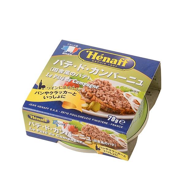 缶入　お肉の食感を残した、素朴な田舎風パテです。豚肉や豚レバーに香辛料を加え、ややパンチのある味わいに仕上げておりピクルスなどとも相性抜群です。