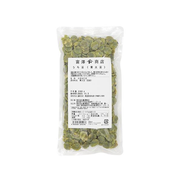 国産の青大豆をうち豆に仕上げました。青大豆特有の鮮やかな色が料理の彩りにお使いいただけます。お味噌汁やサラダなどに。
