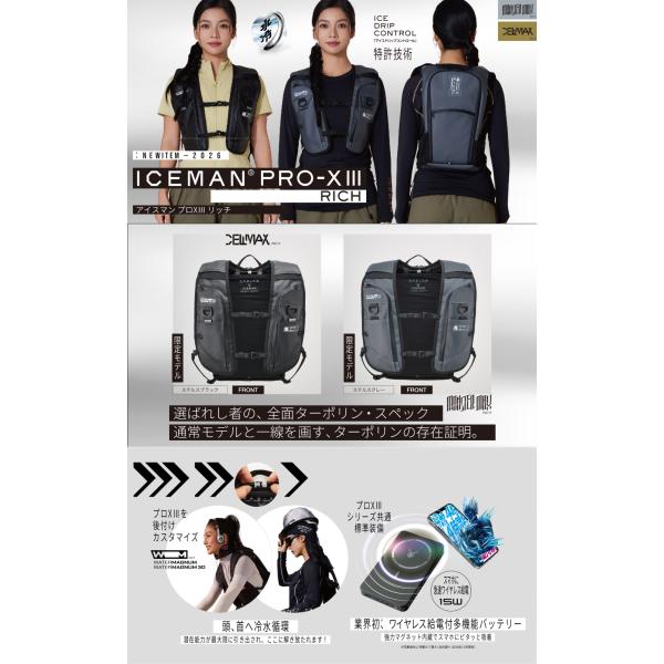 メーカー 山真製鋸株式会社商品名 アイスマンPRO-XIIIリッチ商品品番 ICMPX3R-BLV-SETカラー ステルスブラックサイズ フリー(S〜5L相当)胸囲 80〜115cm肩幅 32cm前身丈 41cm着丈 43cm後身丈 43c...