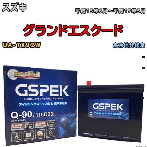 商品名 バッテリーメーカー GSPEK (旧デルコア)シリーズ GSPEK / ジースペック品番 W-Q90/PL互換性バッテリーサイズ 55D23L / 60D23L / 70D23L / 75D23L / 85D23L / 95D23L...