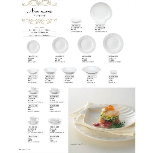 ニューウェーブ 6 1/2"オートミル 405-00-523 SILKY BONE HOTEL&amp;RESTAURANT WARE Vol.22 カネスズ セラミックスD16.5×H4.3D16.5×H4.3
