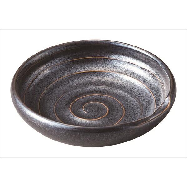 桐井陶器 MODERNO12.5 鉄結晶 箸置小皿 45-181径8.4×H2.4cm 磁器径8.4×H2.4cm 磁器