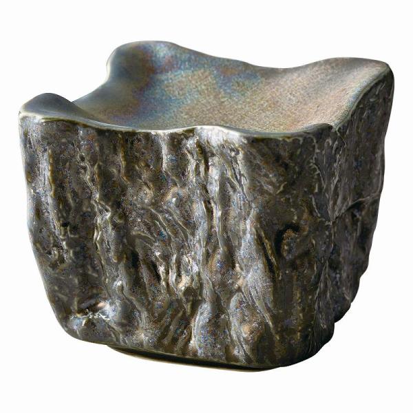 桐井陶器 MODERNO12.5 SEKITEI キューブ(黒結晶) ST0202-AH9.5×9.3×H7.5cm 磁器9.5×9.3×H7.5cm 磁器