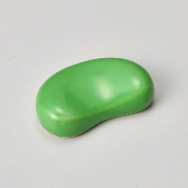 ときわ 第28集 そら豆（ひわ）箸置 ロ291-0184.5×2.6ｃｍ4.5×2.6ｃｍ