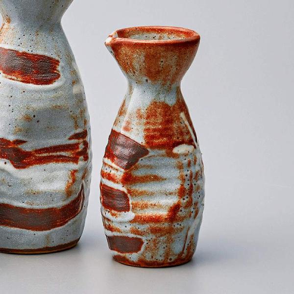 陶里 第31集 銀志野芦（土物）１合徳利 48633-1816×13.5cm・100cc6×13.5cm・100cc