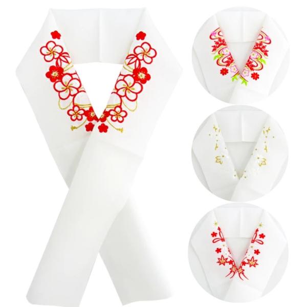 【花ひめ こども用刺繍衿（丹後刺しゅう）】お子様の晴れ着の長襦袢の衿に縫い付けてご使用下さい。半衿は顔周りの印象を左右する重要な和装小物のひとつです。繊細な刺繍と明るい色使がお子様の着物姿をさらに可愛らし彩ります。生地は柔らかくシボ（凸凹）...