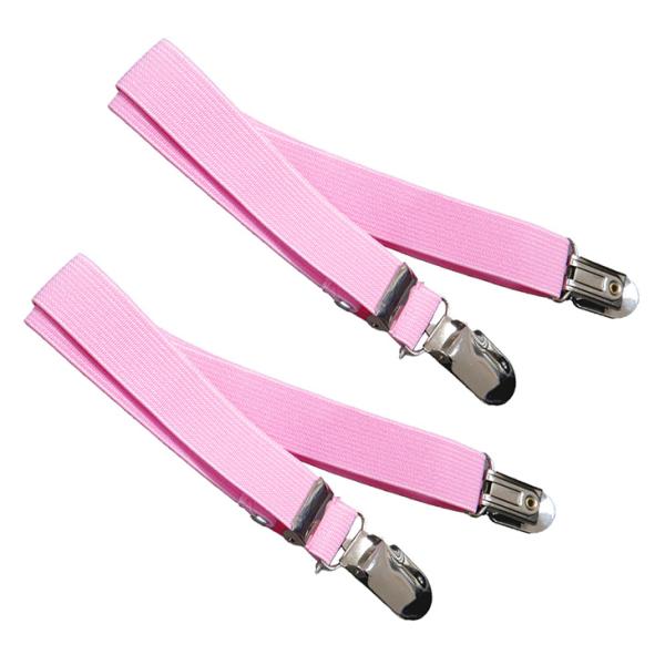 【着付けベルト ピンク2本セット】着付けの必需品の着物ベルト。衿元のくずれを防止し、美しい着姿を作ります。しっかりとまるクリップとサイズ調節できるアジャスター付きで使いやすい！便利でお得な２本セットです。◇品質◇ナイロン、ゴム、ステンレス中...