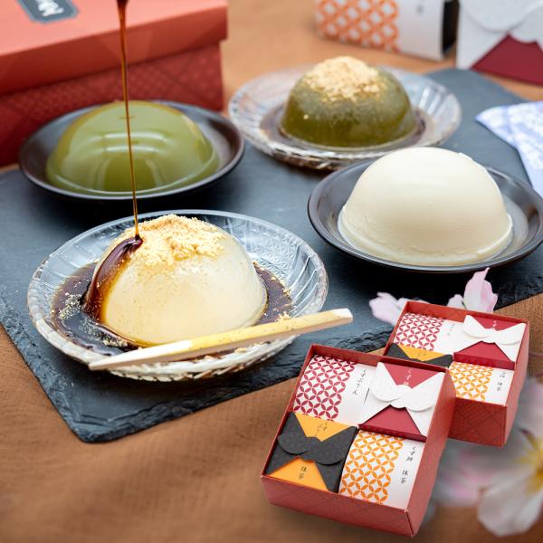 くず餅（プレーン・抹茶）、葛ぷりん（プレーン・抹茶）4種の味をお愉しみください。------------ 　【おすすめ用途】※熨斗やギフト包装対応ができない場合がございます。各商品ページでご確認ください。 内祝 出産 結婚 新築 快気祝 開...