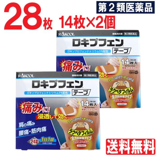 ・鎮痛消炎薬・第2類医薬品・ロキソプロフェンナトリウム5％配合（※無水物として）・１枚 ７cm×１０cm・１日４枚まで・１日１回２４時間効果が持続・ラク〜にはがせてペタンとはれるラクペタフィルム・全方向伸縮タイプ・３分割フィルム・保温ファス...