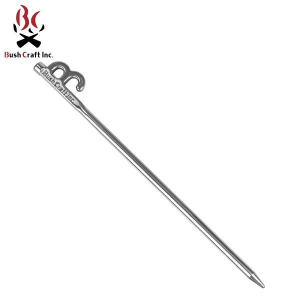 ■商品説明BushCraftのBをモチーフにした頑丈なオリジナルペグです。錆に強く、雨の日や雪中キャンプにもオススメです。【使用上のご注意】本来の用途以外で使用すると、破損や思わぬ事故の原因となりますのでご注意ください。■サイズ長さ：約30...