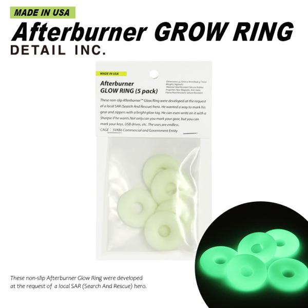 ■商品説明アフターバーナー グローリング 蓄光リングタグ 5個入り MADE IN USA のご紹介です。現地政府機関や民間企業に向けた製品を設計、製造するCountyComm社の蓄光リングタグ。太陽光などの紫外線を始め、フラッシュライト、...