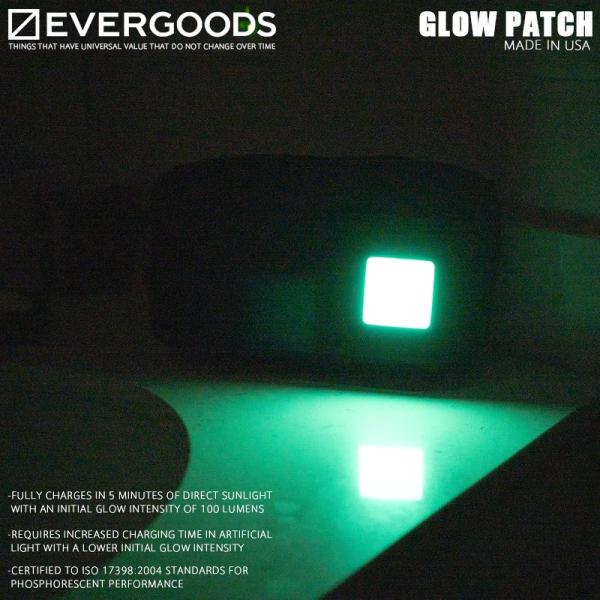 ■商品説明全てEVERGOODSバックパックにカスタマイズ可能な蓄光パッチです。裏面はベルクロ（マジックテープ）仕様で、EVERGOODSバックパックに簡単に取り付け可能。街頭の少ない夜道など安全に歩行するためにもあると便利です。[製品特長...