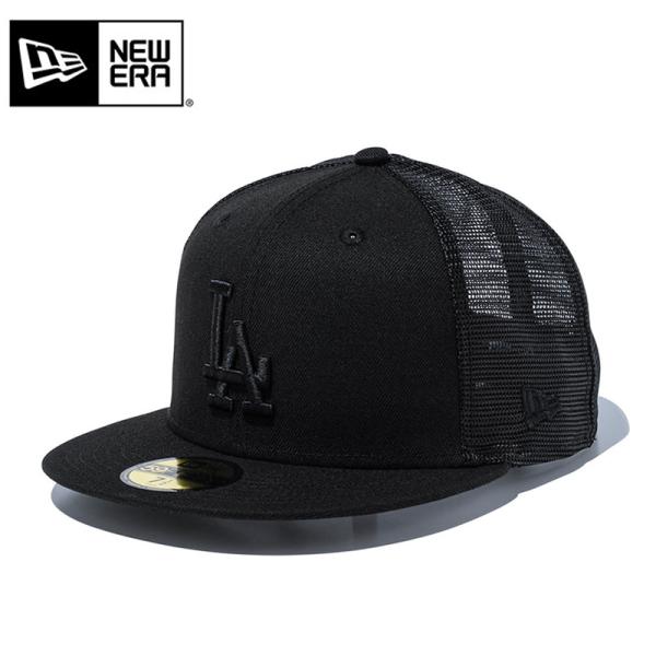 ■商品説明NEW ERAより、59FIFTY トラッカー ロサンゼルス・ドジャース ブラック × ブラック キャップのご紹介です。フロントにロサンゼルス・ドジャースのロゴをレイアウトした59FIFTY。通気性の良いメッシュ仕様です。■サイズ...