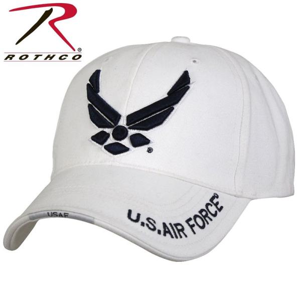 Rothco Deluxe U.S. Air Force Wing Low Profile Insignia Capフロントパネルと鍔（ツバ）部分に大きく刺繍を施したキャップです。サイズ調整可能 取り寄せはご注文からお届けまで約2週間前後お...