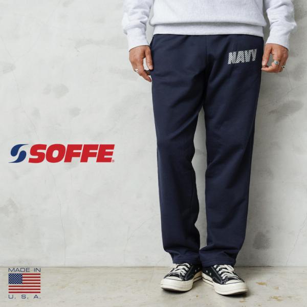 ■商品説明SOFFEより、NAVYのリフレクターロゴプリントが目を惹くスウェットパンツが入荷しました。一般のラインでは販売されていない、U.S.NAVYのオフィシャルライセンスを取得して軍関係向けに生産されたミリタリーラインのアイテムです。...