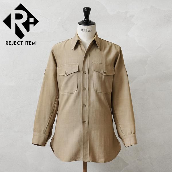 ■商品説明50年代ごろのアメリカ軍の米海兵隊（United States Marine Corps）で使用されてい熱帯地域向けのカーキシャツが入荷しました。軍需物品の流通・備蓄及び補給網整備などを担当するアメリカ国防総省の機関であるDEFE...