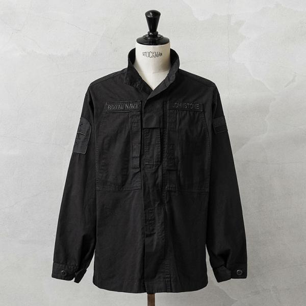 ■商品説明今回は人気で希少なこのアイテムを贅沢にDEEP BLACK染めを施しました！ポリエステル混紡のコットンポリ素材は、真っ黒に染めることが難しい素材ながら、特殊な染色を行うことで、通常の製品染めに比べても深くしっかりと染まったDEEP...
