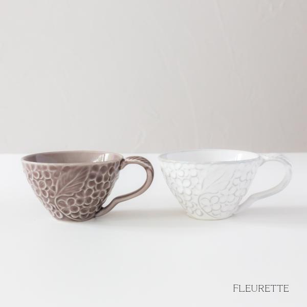 ●美濃焼 FLEURETTE - フルレット-  カップ●  【用途】〜〜コーヒー、紅茶、ティーカップ、マグカップ、スープカップ、別売りの「プレートS」と合わせてカップ＆ソーサーとしても〜【カラー】ホワイト,　グレー【サイズ】L13.5×S...