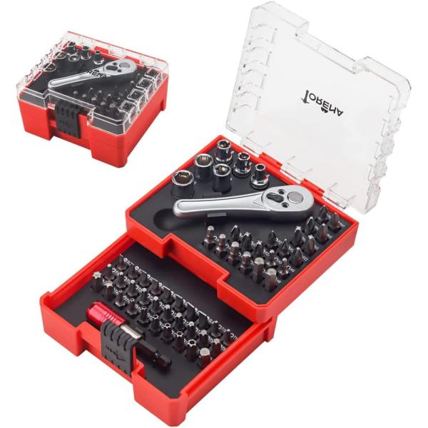 【セット内容】●トルクスビット:T10 - T15 - T20 - T25 - T27 - T30 - T40●ドライバービットプラス （＋）x2個: PH1 - PH2 - PH3●ヘキサゴンビットx2個: H3 - H4 - H5 - ...