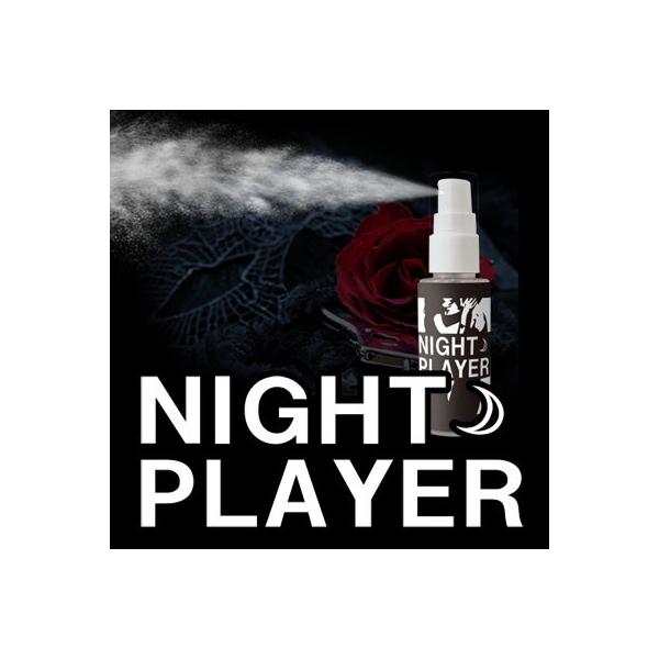 ・商品名：NIGHT PLAYER(ナイトプレイヤー)・内容量：30ml・成分：水、エタノール、PEG-40、水添ヒマシ油水添ヒマシ油、ラベンダー油、イランイラン花油、ビョクダン油、セージ油、ジャスミン油、トリュフエキス、BG、香料、メチル...