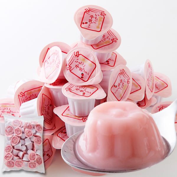 【濃厚＆なめらか】ぷるんと濃厚な牛乳プリンにいちごの果汁を加えました♪優しい牛乳のコクといちごの甘酸っぱさが相性抜群!!ちょっと甘いものが食べたいときや、デザートなどにもおすすめです!!【小さくても本格派】濃厚なミルクのコクといちごの甘酸っ...