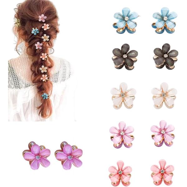 【発売日：2025年12月02日】【パッケージ内容】ミニ花形のヘアクリップが12個セット！サイズは2cm x 2cm、常に持ち運びやすく、様々なスタイルに合わせることができます。ホワイト、ピンク、ブルー、アプリコット、パープル、ブラックの各...