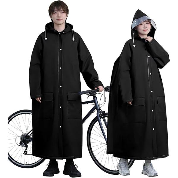 【発売日：2026年03月09日】ロング丈＆大きめサイズで、あらゆる体型とシーンをカバー：膝下までしっかりガードするロング丈設計で、自転車・バイク運転時も雨や泥はねから守ります。背面のスナップボタンを外せば、リュックサックを背負ったままでも...