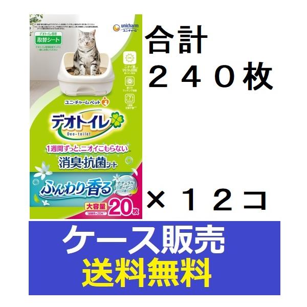 まとめ販売　ケース販売　猫用トイレ・１週間分の尿をしっかり吸収し、抗菌剤がニオイを強力に抑えます。　※愛猫１頭（体重８ｋｇまで）の場合。ウンチをした場合は早く取り除いてください。・銀イオン配合。ニオイ菌９９．９％抑制　※第三者機関による消臭...