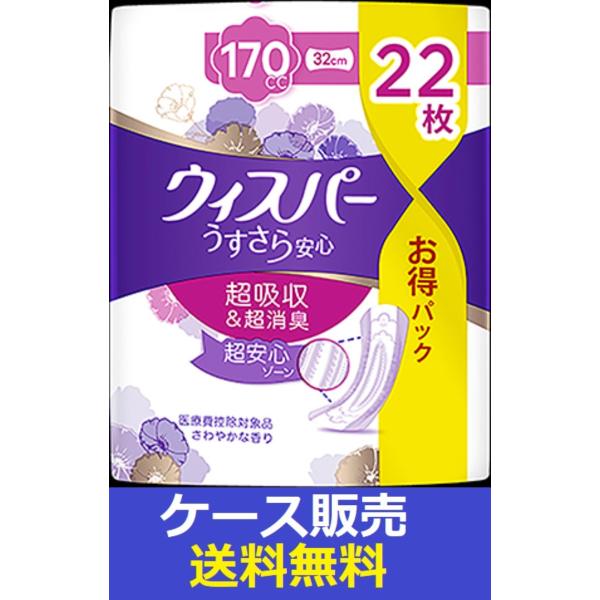 笑ったりくしゃみしたりすると少し漏れてしまう…そんな経験があったら、ウィスパーうすさら。こんなに薄くて漏れないの？と思ったけど大丈夫。あのウィスパーが考えたうすさら。独自のスリムシートがしっかり閉じ込めてモレ安心。しかも薄いから気づかれない...