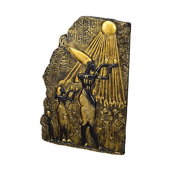 【商品名】Design Toscano Pharaoh Akhenaten Offering to Aten the Sun Wall Sculpture 【カテゴリー】ホーム：インテリア