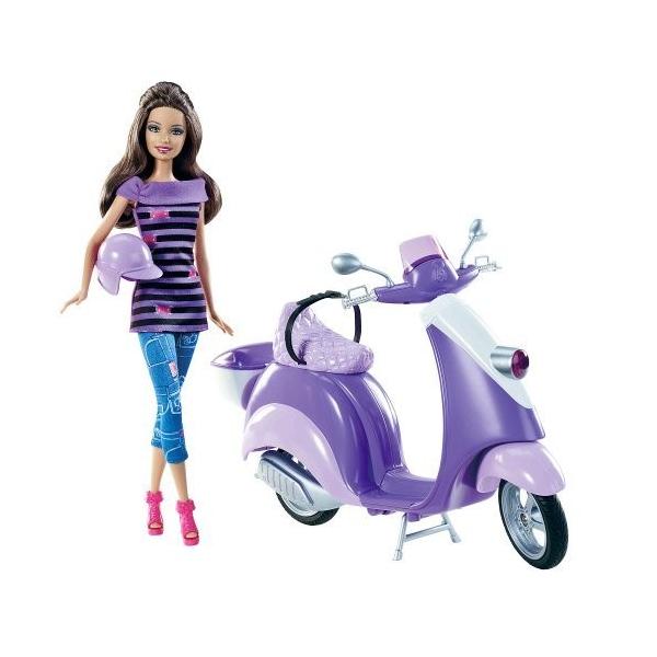 【商品名】Teresa Doll With Purple Scooter and Helmet - Barbies Friend Teresa Glam Scooter Vespa by Barbie 【カテゴリー】おもちゃ：きせかえ人形・ハウス