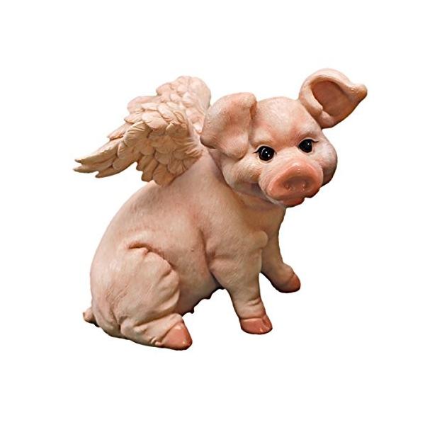 【商品名】Design Toscano Hog Heaven Flying Pigs Statue Collection: Sitting 【カテゴリー】ホーム：インテリア