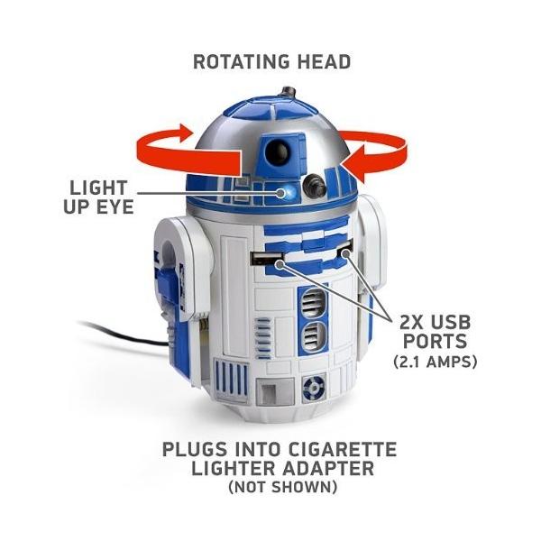【商品名】star wars R2D2 USB Car Charger official good スターウォーズ車用携帯電話等充電器ホイッスル＆ビープ音 【カテゴリー】カー・バイク用品：カーナビ・カーエレクトロニクス