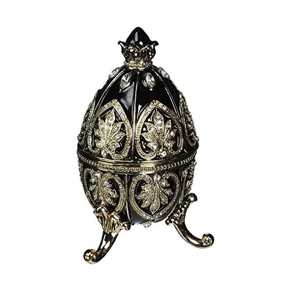 【商品名】Design Toscano Alexander Palace Faberge-Style Nevsky Enameled Egg in Rich Ebony 【カテゴリー】ホーム：インテリア