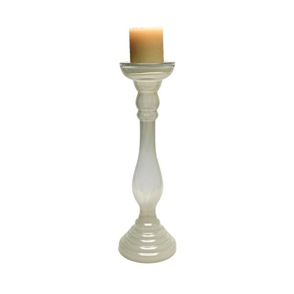 【商品名】Design Toscano Imala 17-Inch Hand-Crafted Glass Candleholder, Large, White 【カテゴリー】ホーム：インテリア