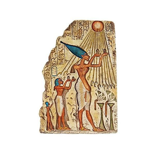 【商品名】Design Toscano Pharaoh Akhenaten Offering to Aten the Sun Wall Sculpture 【カテゴリー】ホーム：インテリア