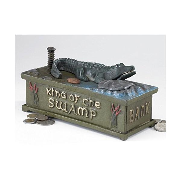 【商品名】Design Toscano King of the Swamp Alligator Authentic Foundry Iron Mechanical Bank 【カテゴリー】ホーム：インテリア