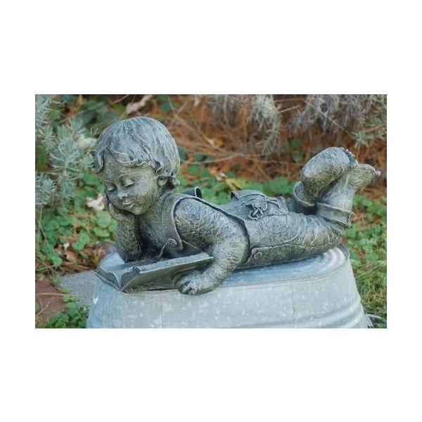 【商品名】LadyBug Michael Statue Outdoor Statue, Moss 【カテゴリー】ホーム：インテリア