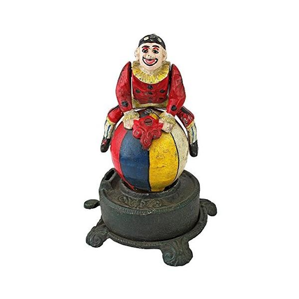 【商品名】Design Toscano Spinning Acrobat Clown on Globe Authentic Cast Iron Mechanical Bank 【カテゴリー】ホーム：インテリア