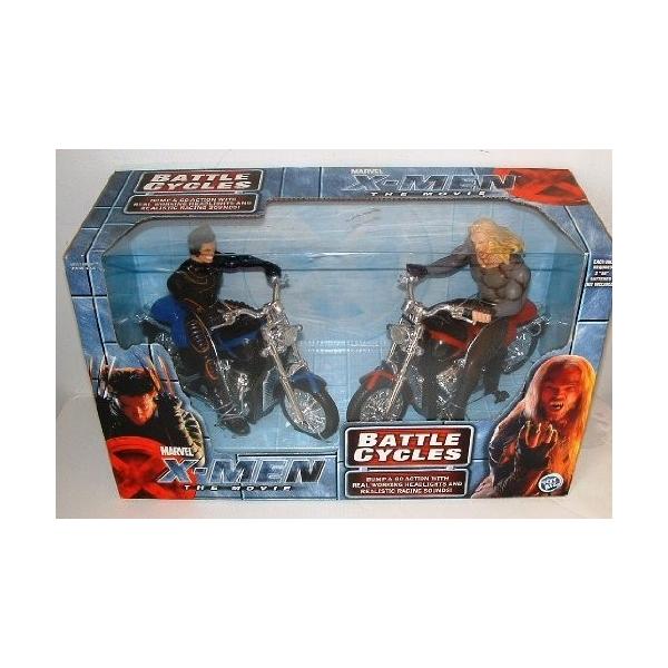 【商品名】Marvel マーベル X-Men エックスメン The Movie Wolverine ウルヴァリン and Sabretooth Electronic Battle Cycles Box Set 【カテゴリー】ホビー：フィギュ...