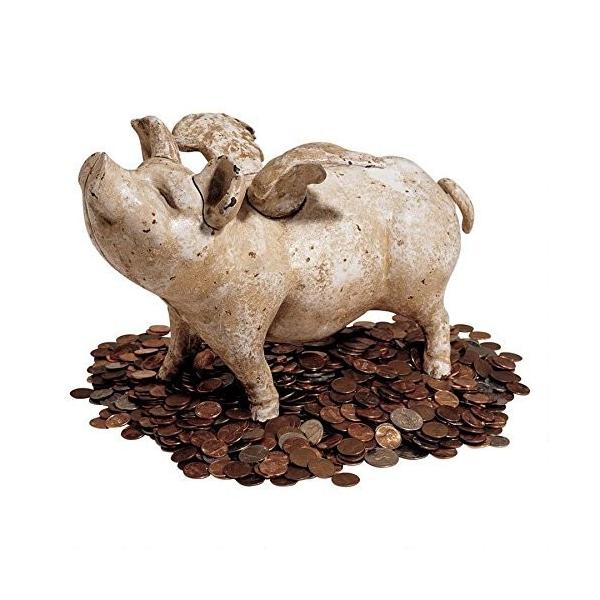 【商品名】Design Toscano When Pigs Fly Authentic Foundry Medium Bank Sculpture 【カテゴリー】ホーム：インテリア