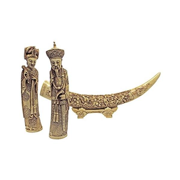 【商品名】Design Toscano Mandarin Ivory Oliphants 【カテゴリー】ホーム：インテリア