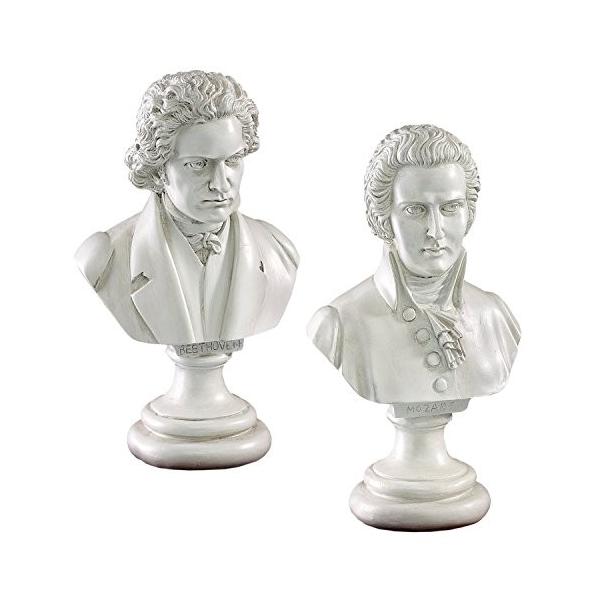 【商品名】Design Toscano Great Composer Collection: Mozart and Beethoven Sculptures 【カテゴリー】ホーム：インテリア