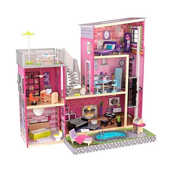 【商品名】KidKraft Girl's Uptown Dollhouse with Furniture by KidKraft 【カテゴリー】おもちゃ：きせかえ人形・ハウス
